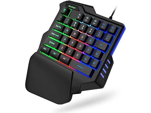 Click here for One Hand RGB Gaming Keyboard USB Wired Rainbow Let... prices