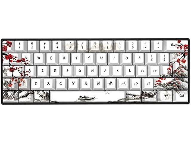 Click here for JSJT Custom Keycaps-Keycaps 60 Percent Plum Blosso... prices
