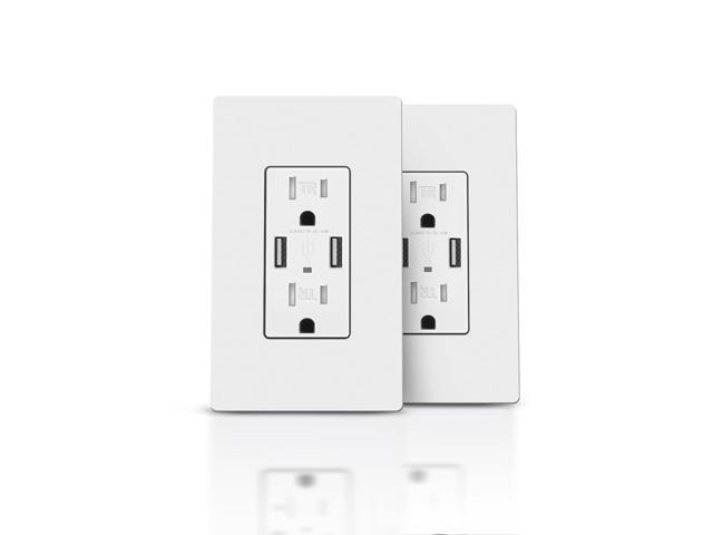 Click here for 2Pack USB Wall Outlet  Receptacle Outlet with 4.8A... prices