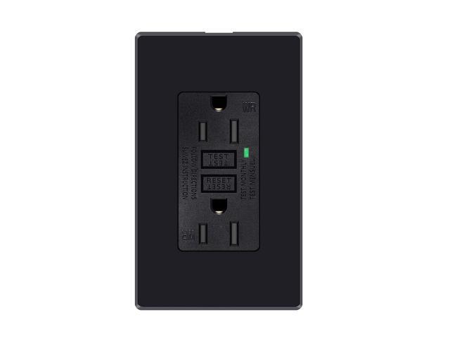 Click here for Black GFCI Outlet 15 Amp KCMYTONER Black GFI Elect... prices