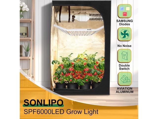 Click here for 2024 New SPF6000 600W LED Grow Light 6x6ft Coverag... prices