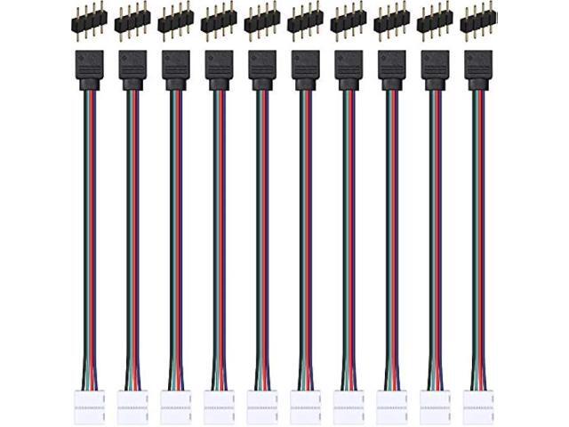 Click here for 20 Pieces LED RGB Strip Light Connector Male and F... prices