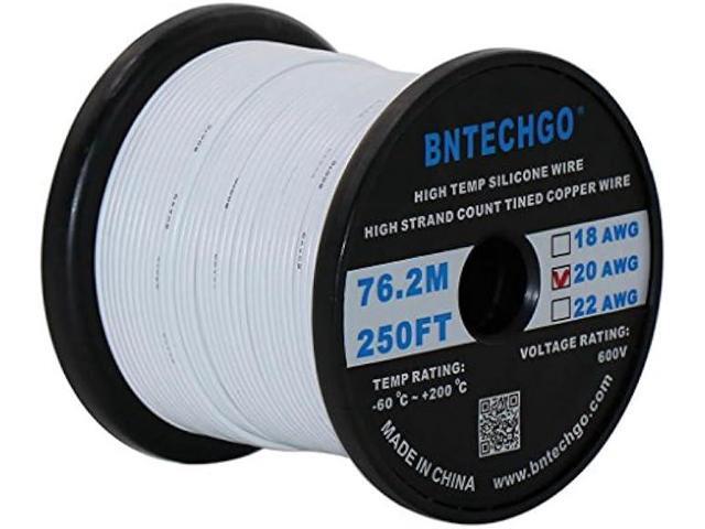Click here for BNTECHGO 20 Gauge Silicone wire spool 250 ft White... prices