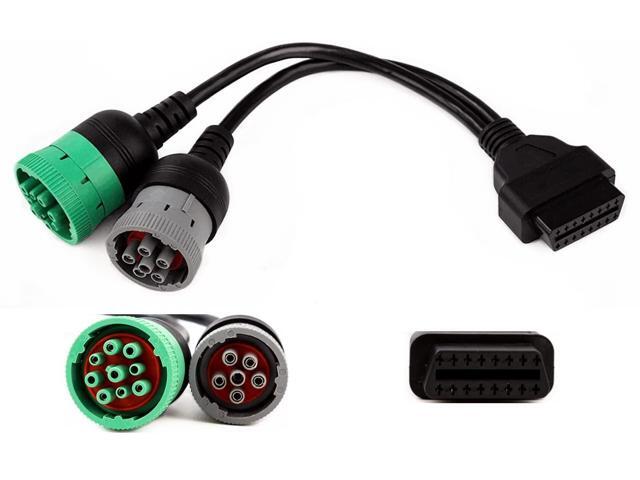 Click here for OBD to Type 2 Green9p J1939 and 6p J1708 Split Y C... prices