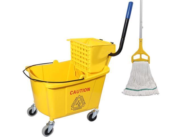 Click here for Commercial Mop Bucket with Side Press Wringer on W... prices