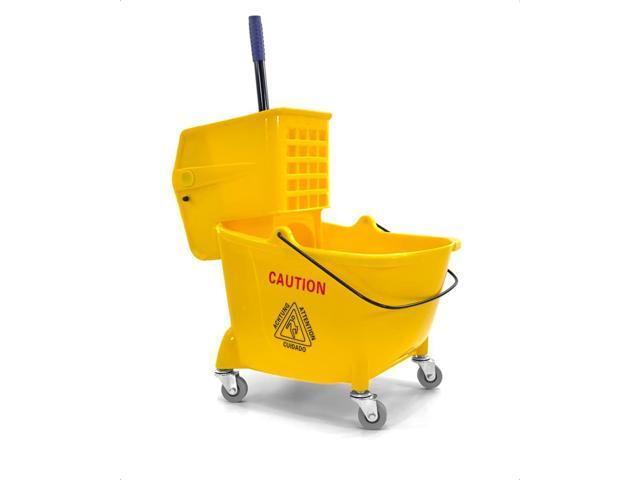 Click here for Mop Bucket 25 Quart Side Press Wringer 4 Wheels 2... prices