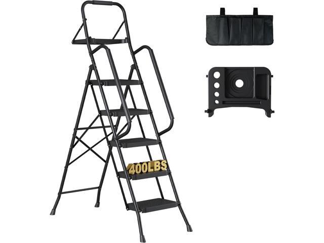 Click here for BONTEC 5-Step Ladder  Folding Step Stool with Tool... prices