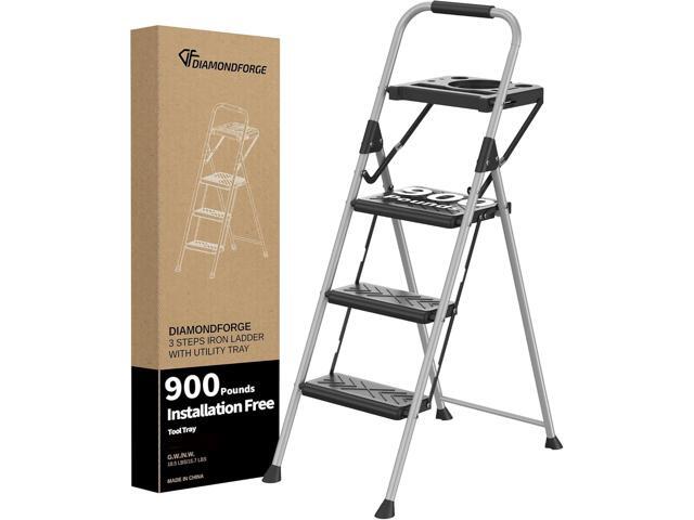 Click here for 3 Step Ladder  Folding Step Stool with Tool Platfo... prices