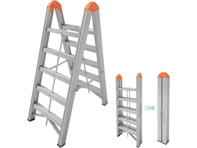 Click here for Aluminum Foldable Twin Front 5-Step Ladder  Compac... prices