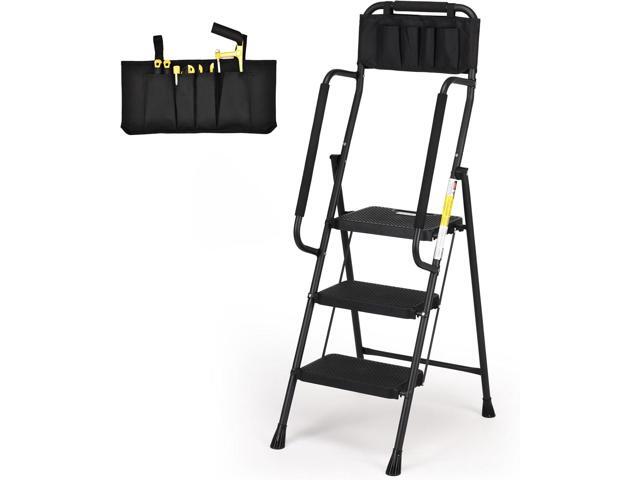 Click here for HBTower 3 Step Ladder with Handrails  Folding Step... prices