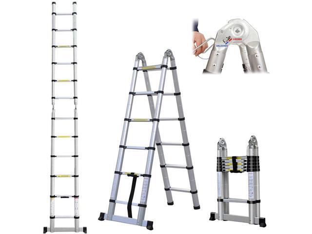 Click here for A-Frame Telescoping Ladder 12.5ft 6 + 6 Steps Adju... prices