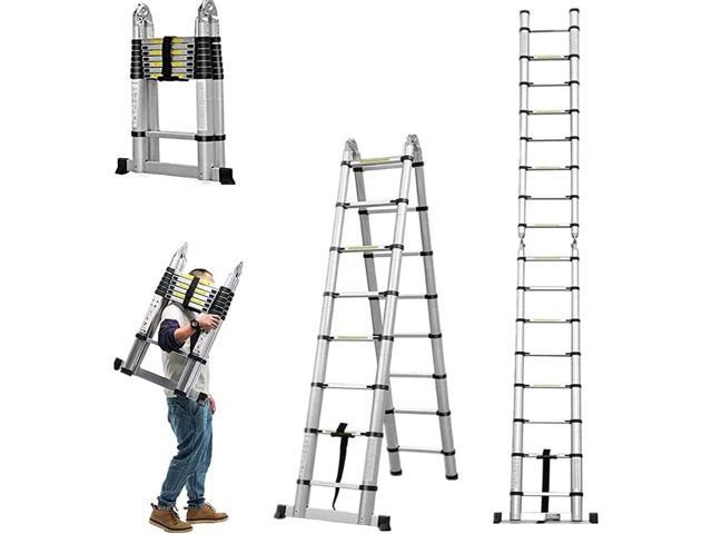Click here for Aluminum Telescopic Extension Ladder A-Frame 2-in-... prices