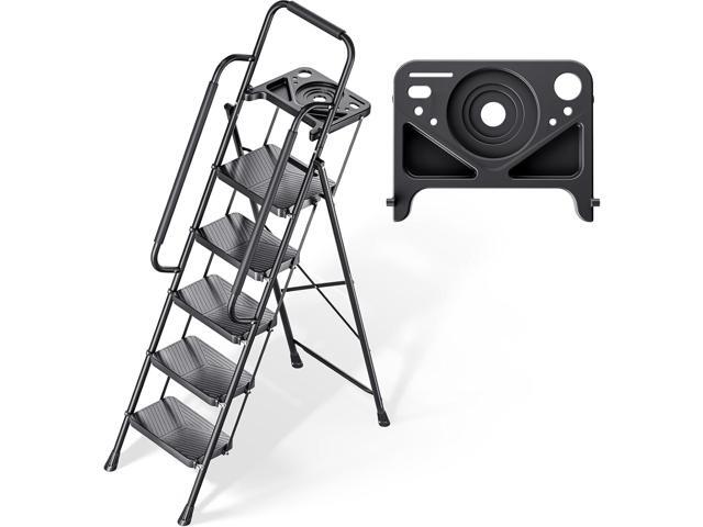 Click here for KINGRACK 5 Step Ladder  Folding Step Stool with Sa... prices