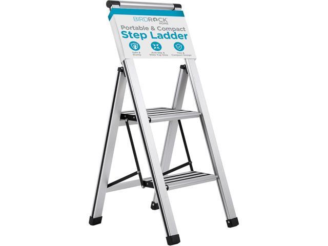 Click here for BIRDROCK HOME 2 Step Ladder Folding Anti-Slip Step... prices