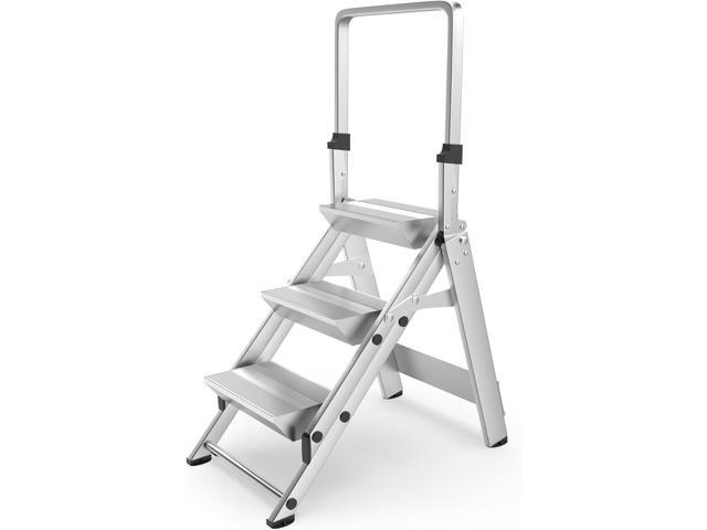 Click here for 3-Step Ladder  Aluminum Step Stool w/Safety Foldab... prices