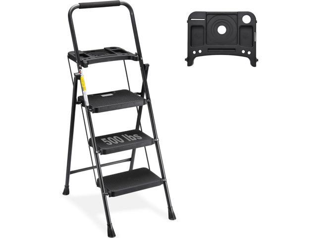 Click here for HBTower 3 Step Ladder with Tool Tray  Folding Step... prices