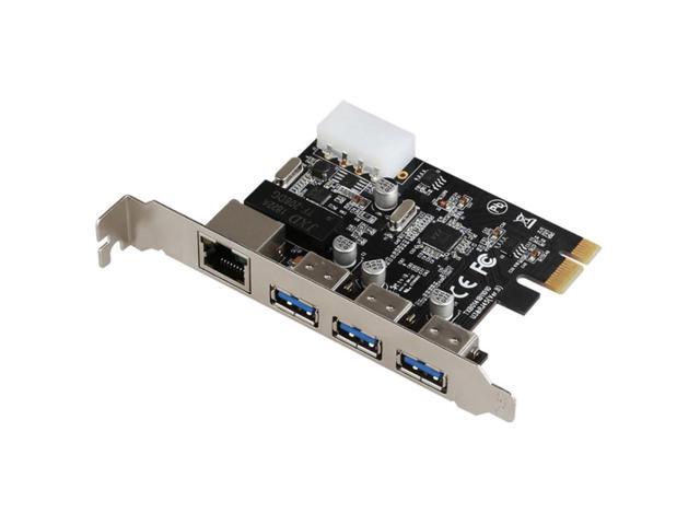 Click here for PCI-E to External 3 Ports USB 3.0 HUB + RJ-45 Giga... prices