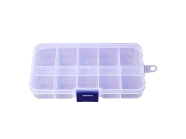 Click here for Transparent Plastic 10 Grid Jewelry Storage Box El... prices