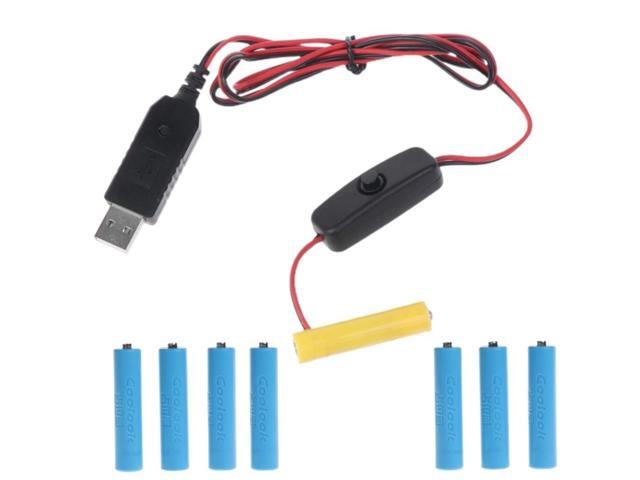 Click here for Reuse QC3.0 USB to AAA Dummy Power Supply Cable wi... prices