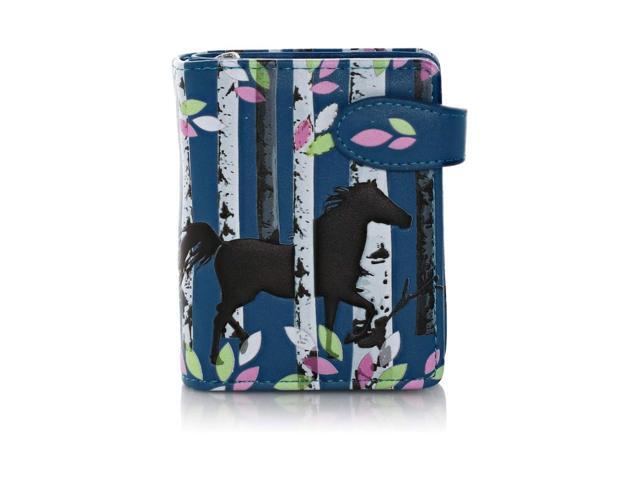 Click here for Shagwear Forest Horse Small Navy Blue Zipper Walle... prices