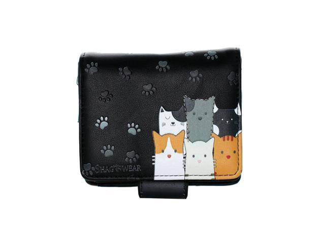 Click here for Shagwear Cat Crowd Small Black Zipper Wallet prices