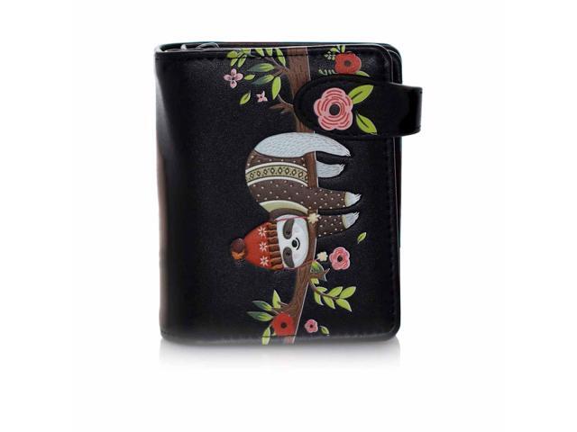 Click here for Shagwear Chilin Sloth Small Black Zipper Wallet prices