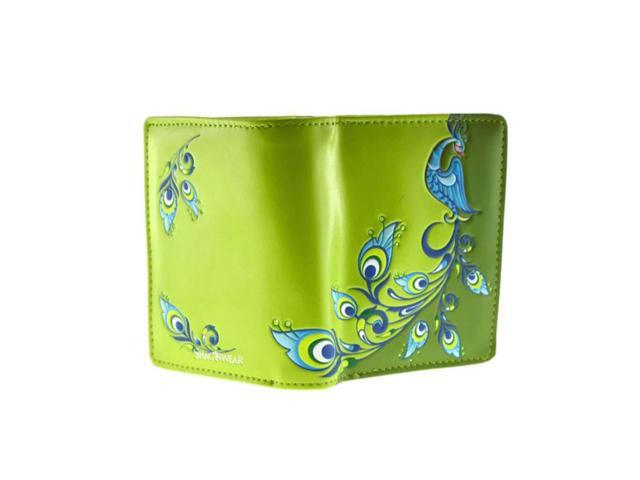 Click here for Shagwear Two Tone Peacock Small Lime Zipper Wallet prices