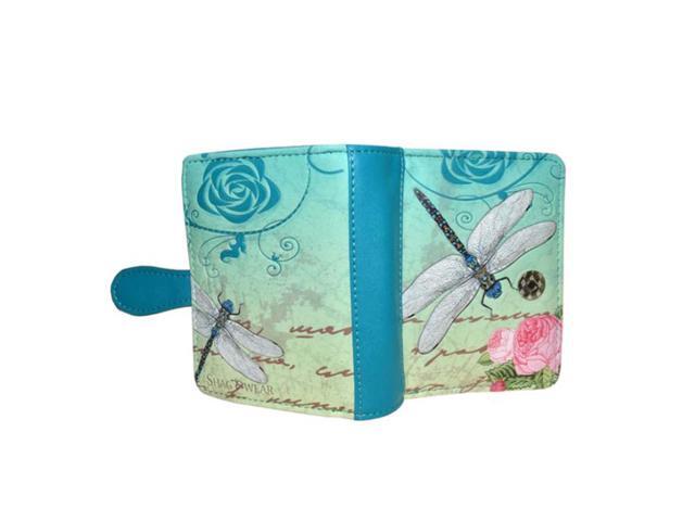 Click here for Shagwear Vintage Dragonfly Small Teal Zipper Walle... prices