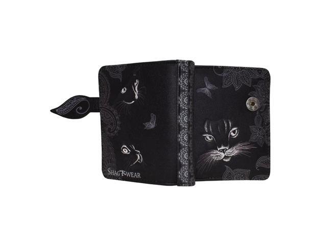 Click here for Shagwear Shadow Cat Small Black Zipper Wallet prices