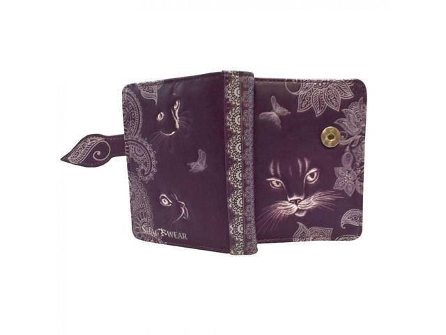 Click here for Shagwear Shadow Cat Small Purple Zipper Wallet prices