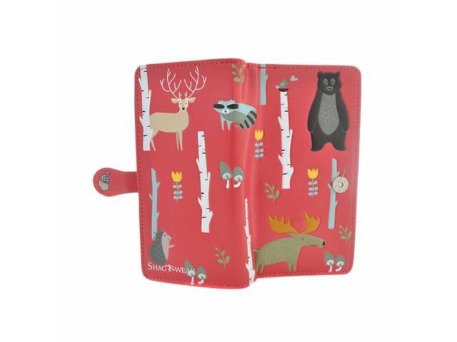 Click here for Shagwear Woodland Animals Large Red Zipper Wallet prices