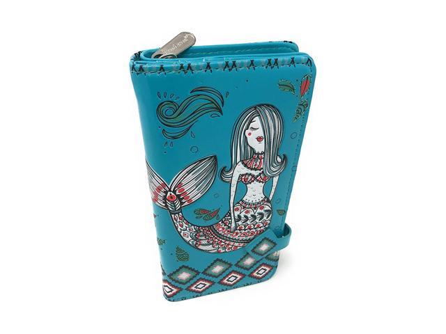 Click here for Shagwear Mermaid Garden Large Teal Zipper Wallet prices