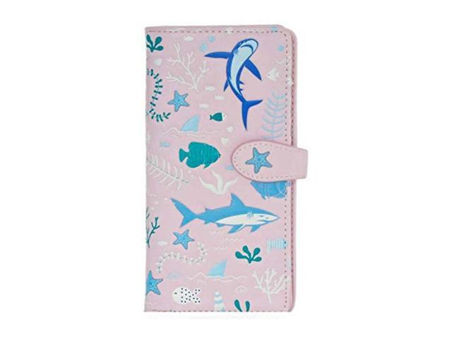 Click here for Shagwear Shark Pattern Large Pink Zipper Wallet prices