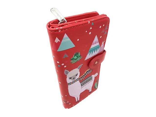 Click here for Shagwear Llama Pattern Large Salmon Zipper Wallet prices