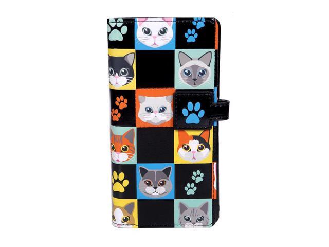 Click here for Shagwear Cat Checkers Large Black Zipper Wallet prices