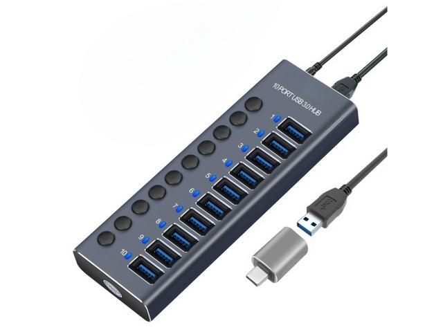 Click here for KEHIPI 10 Port Aluminum USB 3.0 hub with 10 Port U... prices