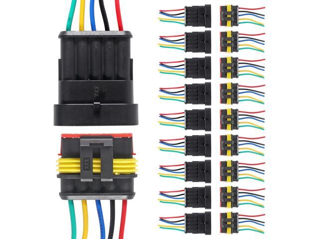 Click here for KEHIPI 10 PACK 5 Pin Way Electrical Wire Connector... prices