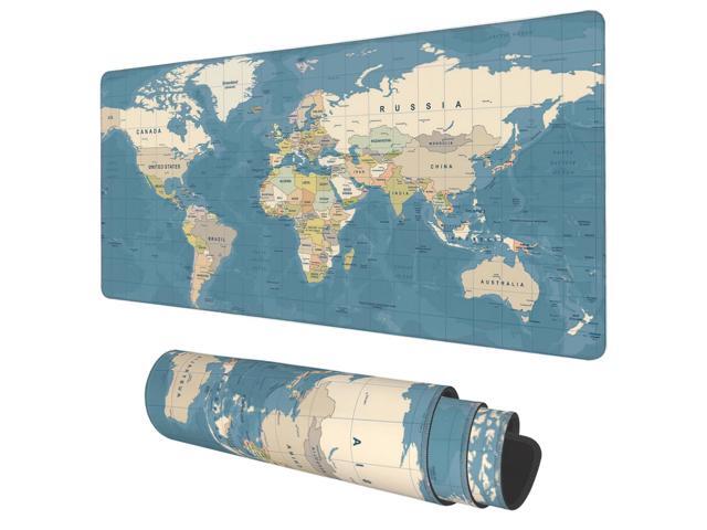 Click here for KEHIPI Desk Mat  Blue Vintage World Map Extended G... prices