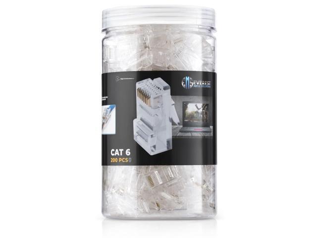 Click here for KEHIPI Cat6 RJ45 Pass Through Connector 200-Pack -... prices
