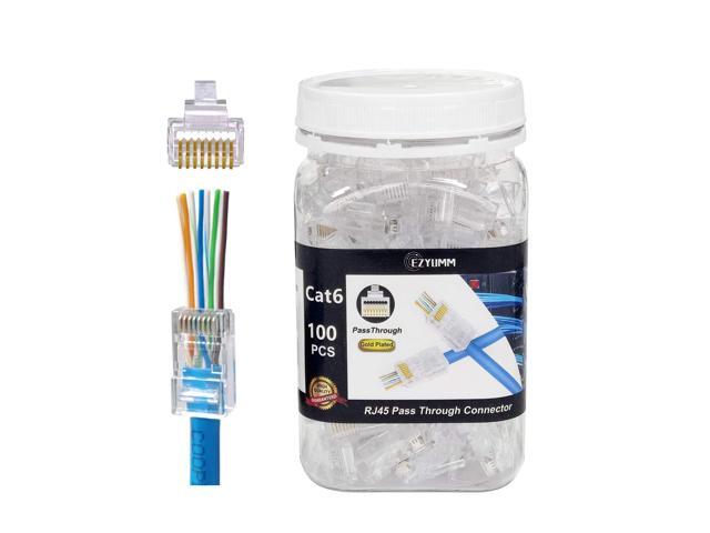 Click here for KEHIPI 100-Pack RJ45 Pass Through Connector  RJ45... prices