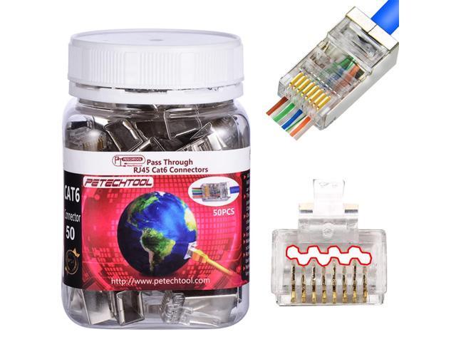 Click here for KEHIPI RJ45 23AWG Cat6a Cat6 Connector Gold Plated... prices