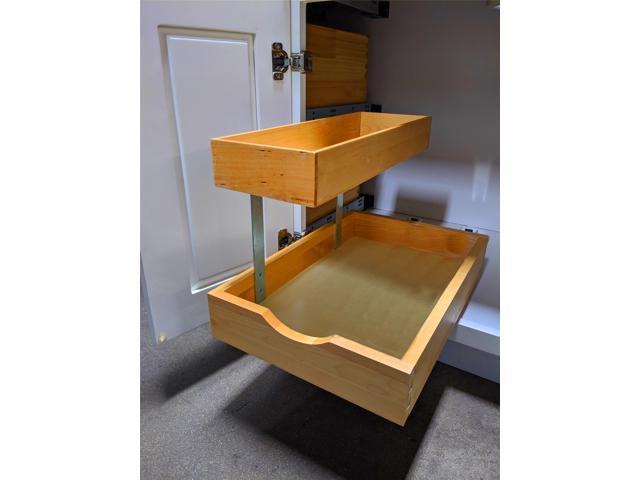 Click here for 2 Tier Pull Out Organizer Shelf Sliding Drawer Sto... prices