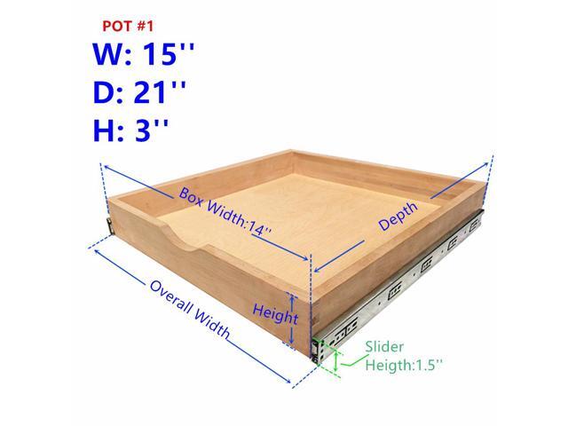 Click here for 14 inch Width Drawer Wood Pull Out Tray Drawer Box... prices