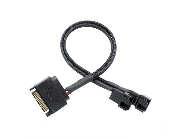 Click here for Black Sleeved 27cm Cooler Cooling Fan Splitter Pow... prices