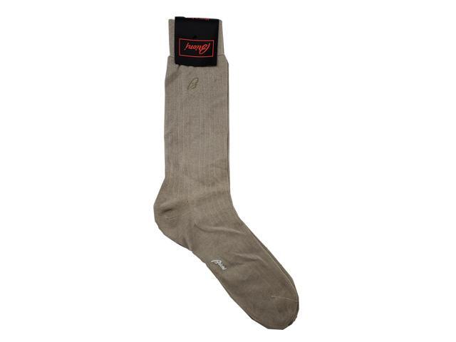 Click here for Brioni Mens Taupe 100 Cotton Ribbed Socks (11.5) prices