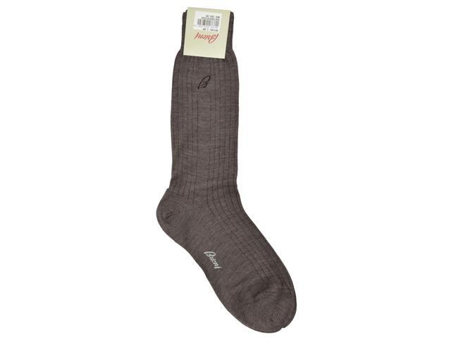 Click here for Brioni Mens Brown 100 Wool Ribbed Knit Socks (10.5... prices