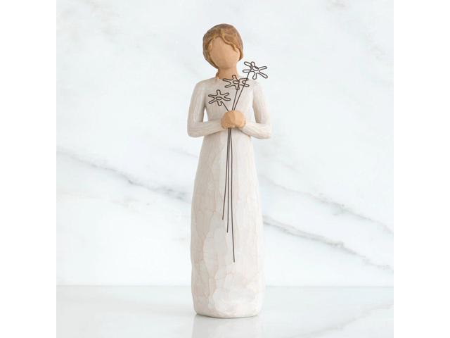 Click here for Willow Tree Grateful  Holding three wire flowers -... prices
