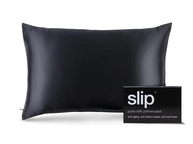 Slip 20 x 30 Queen Pure Silk Pillow Case  Soft & Durable - Black