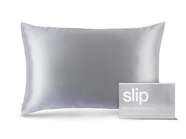 Slip 20 x 30 Queen Pure Silk Pillow Case  Soft & Durable -Silver