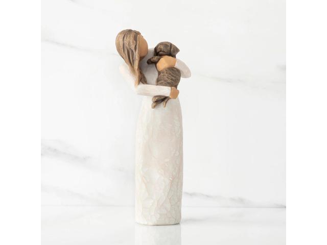 Click here for Willow Tree Adorable You  Holding Dark Color Puppy... prices